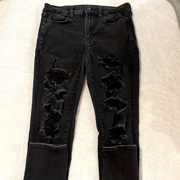 American Eagle Outfitters | Jeans | Never Worn Womens Ripped Black ...